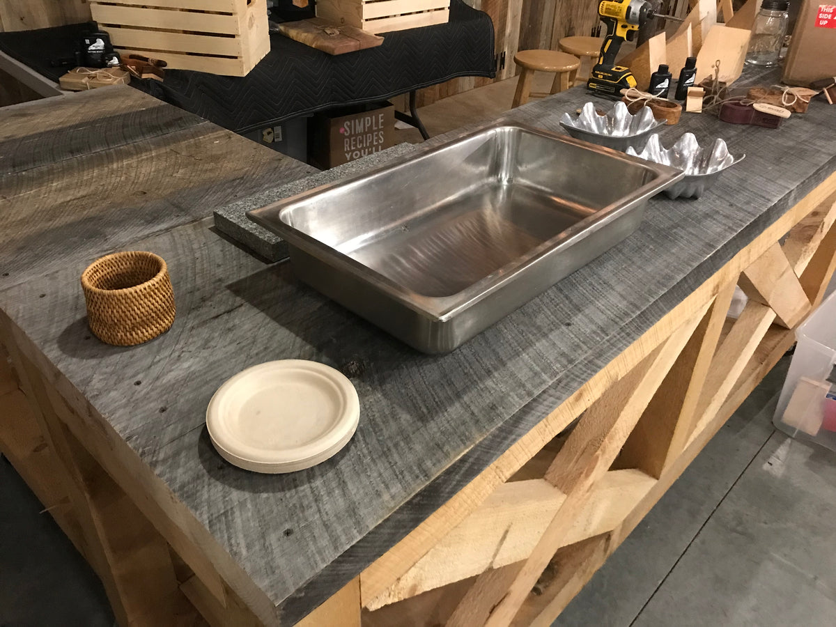 Custom Rustic Oyster Bar – Evari Woodwork Designs
